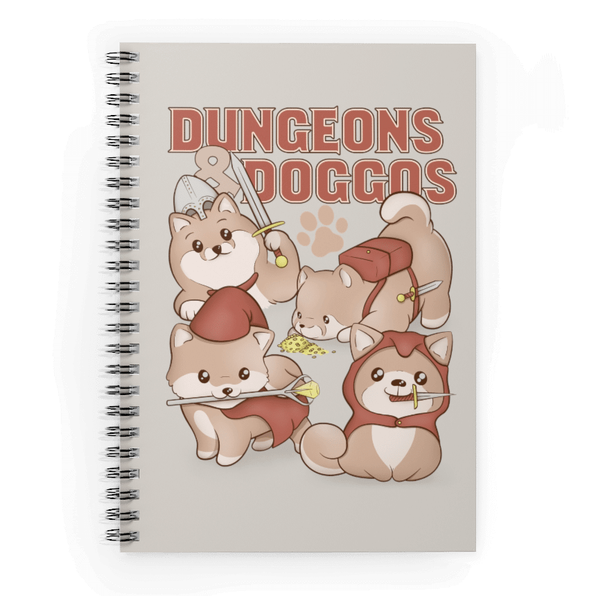 Dungeons & Doggos Spiral Notebook