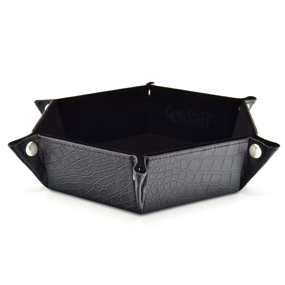 GlassStaff Hexagonal Foldable Rolling Tray - Dragon Skin