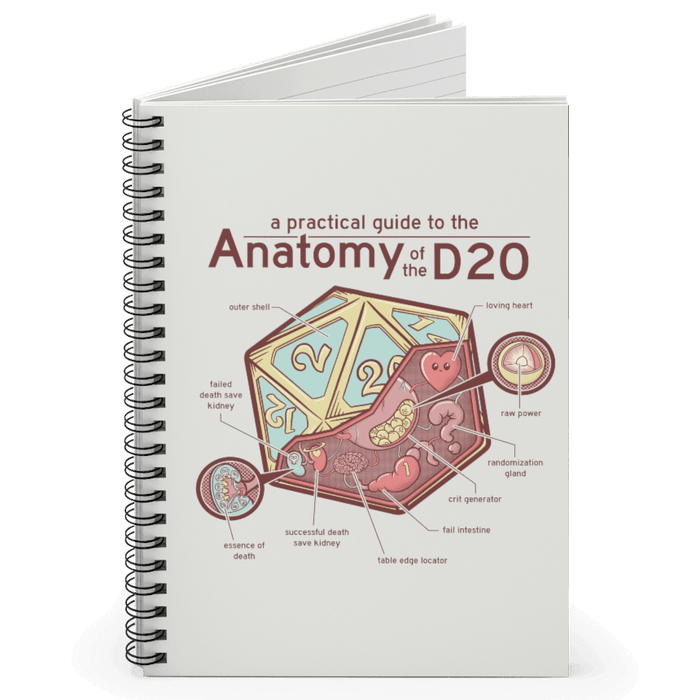 d20 Spiral Notebook for Gamers | 118 Ruled Pages