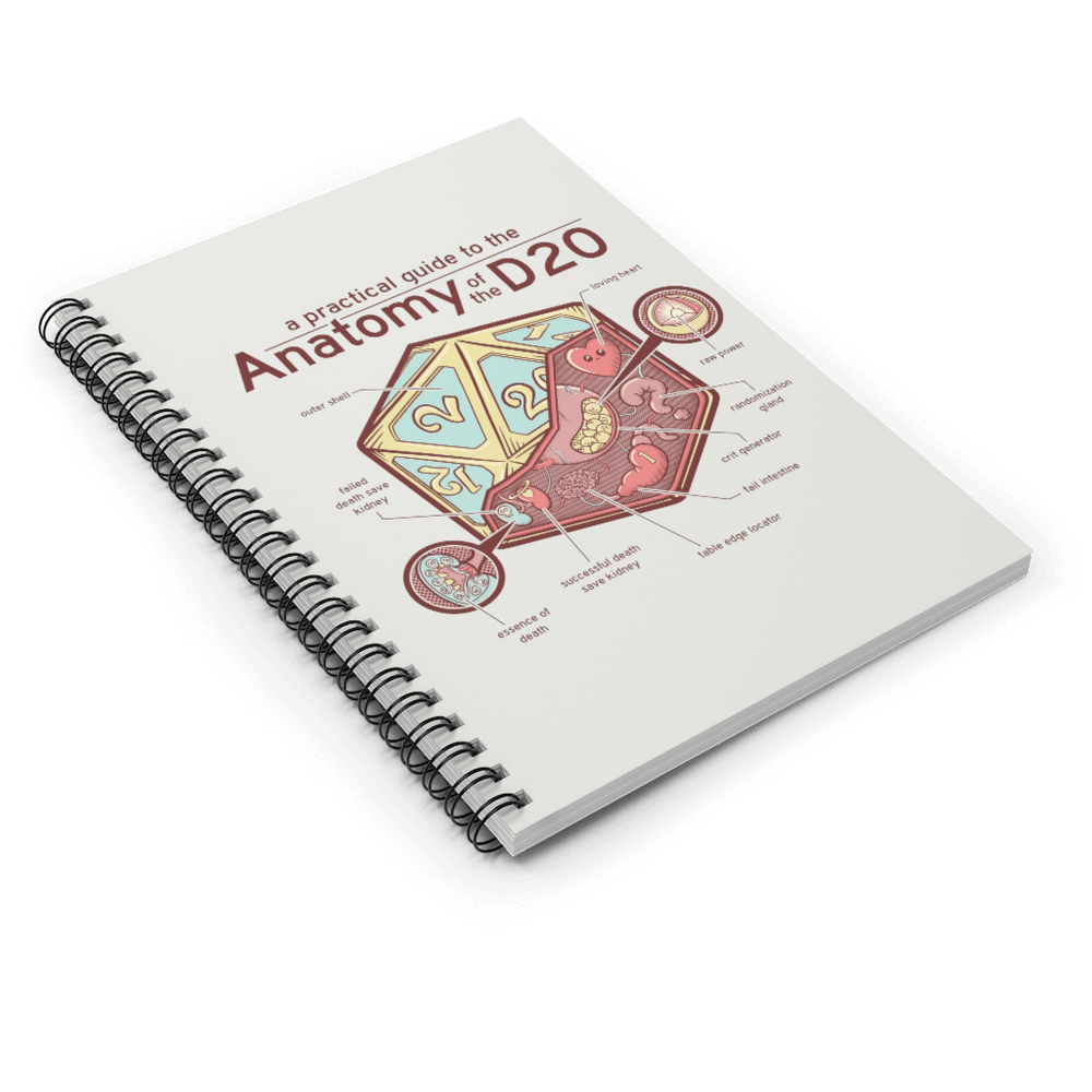 d20 Spiral Notebook for Gamers | 118 Ruled Pages