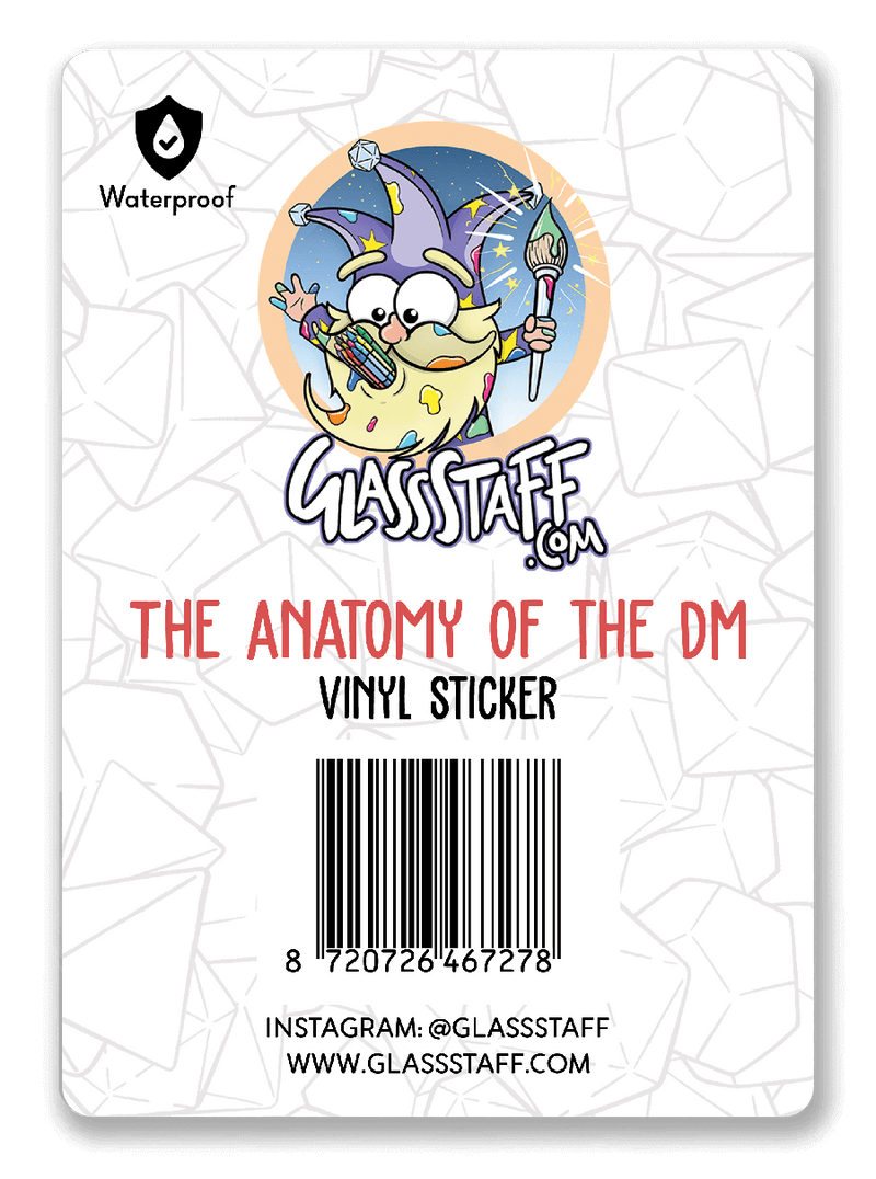 Anatomy DM Sticker - D&D Vinyl, waterproof Sticker