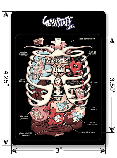 Anatomy DM Sticker - D&D Vinyl, waterproof Sticker