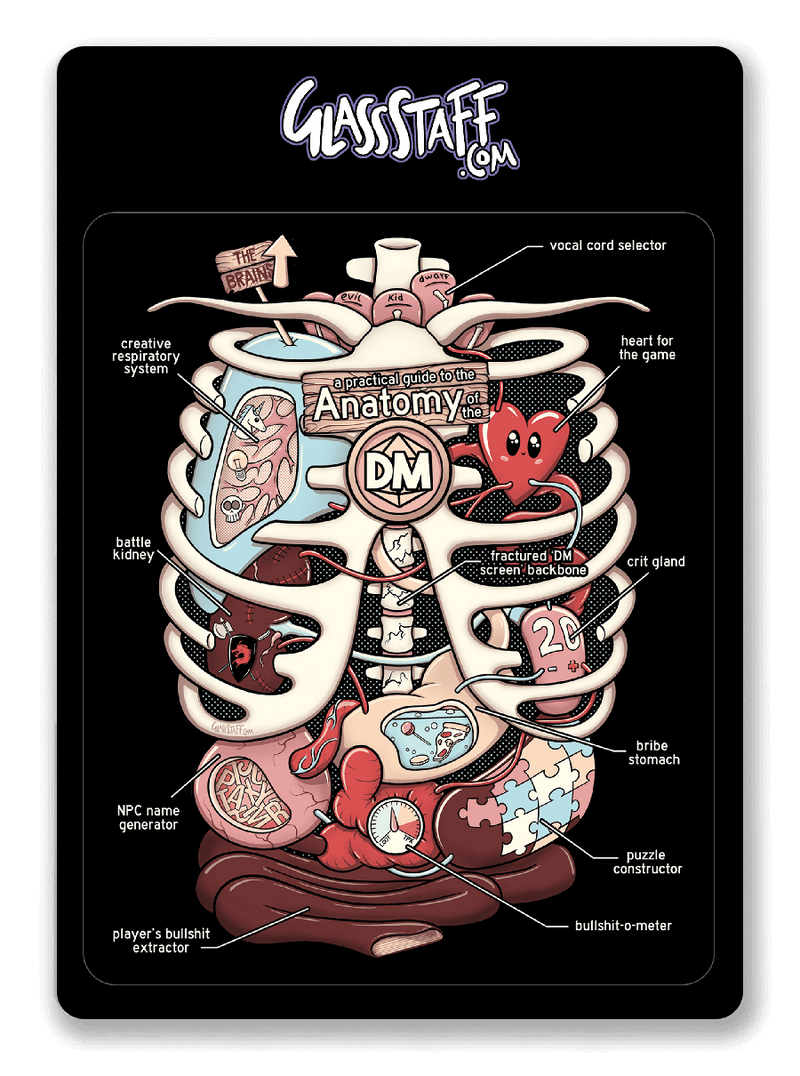 Anatomy DM Sticker - D&D Vinyl, waterproof Sticker