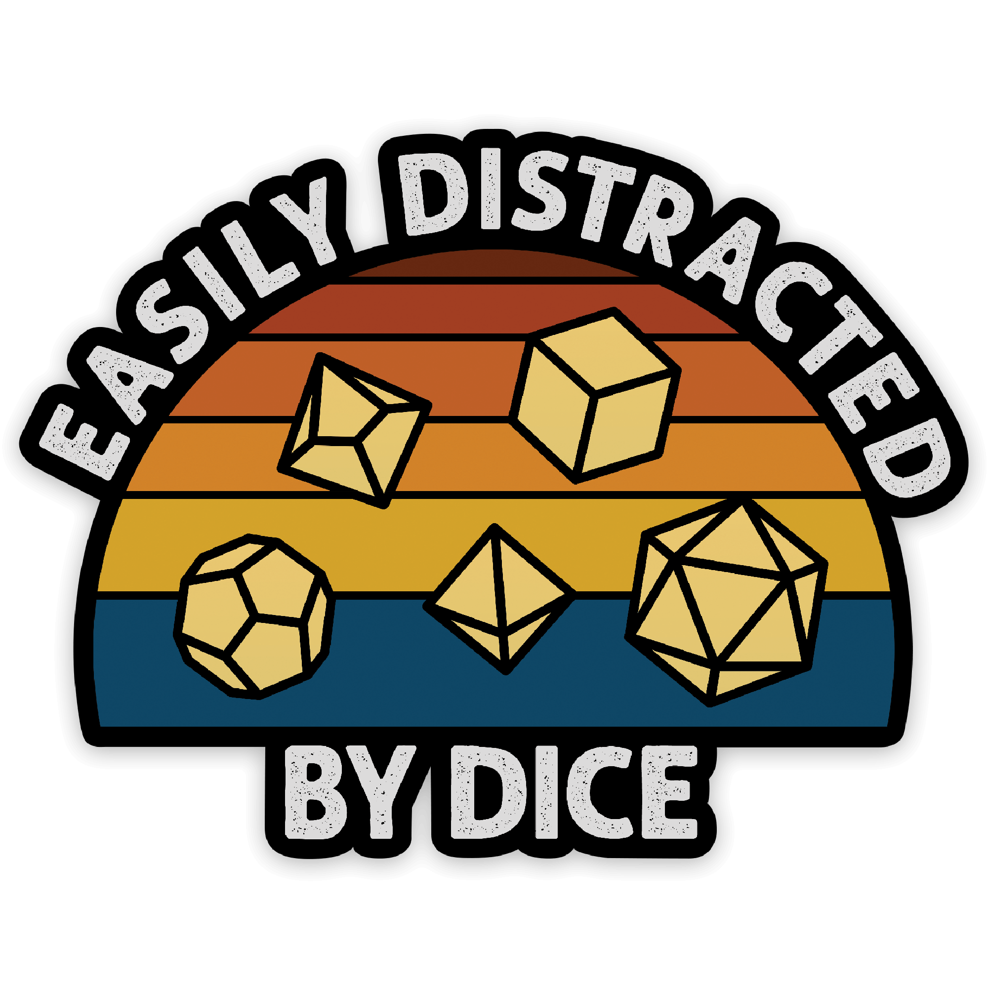 Easily Distracted Sticker - D&D Vinyl, waterproof Sticker