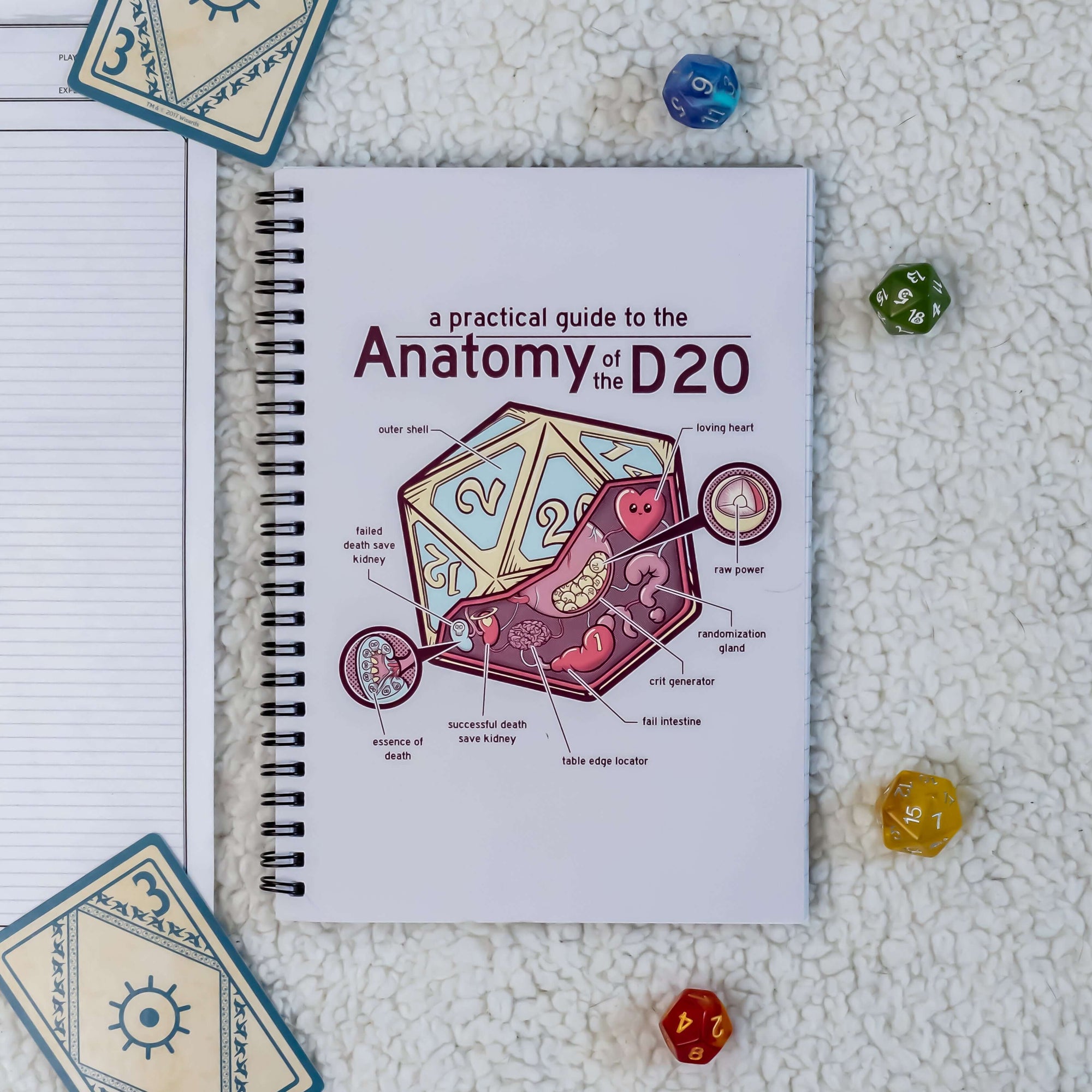 d20 Spiral Notebook for Gamers | 118 Ruled Pages
