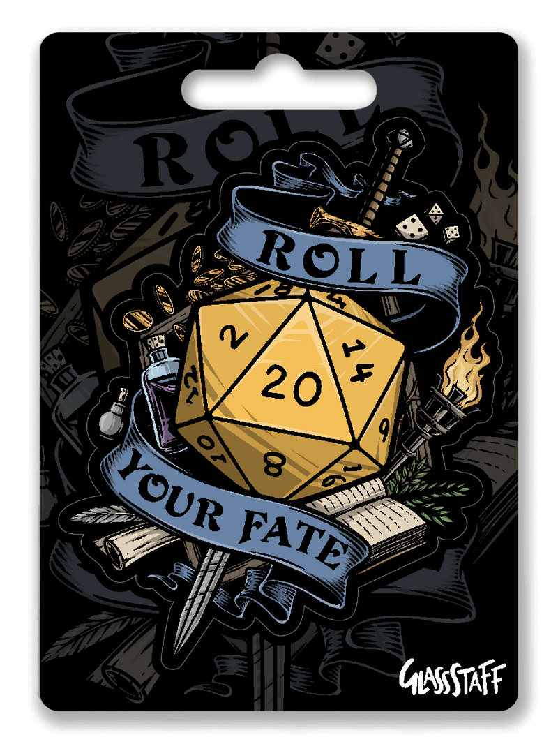 Roll Your Fate Sticker for TTRPG Enthusiasts