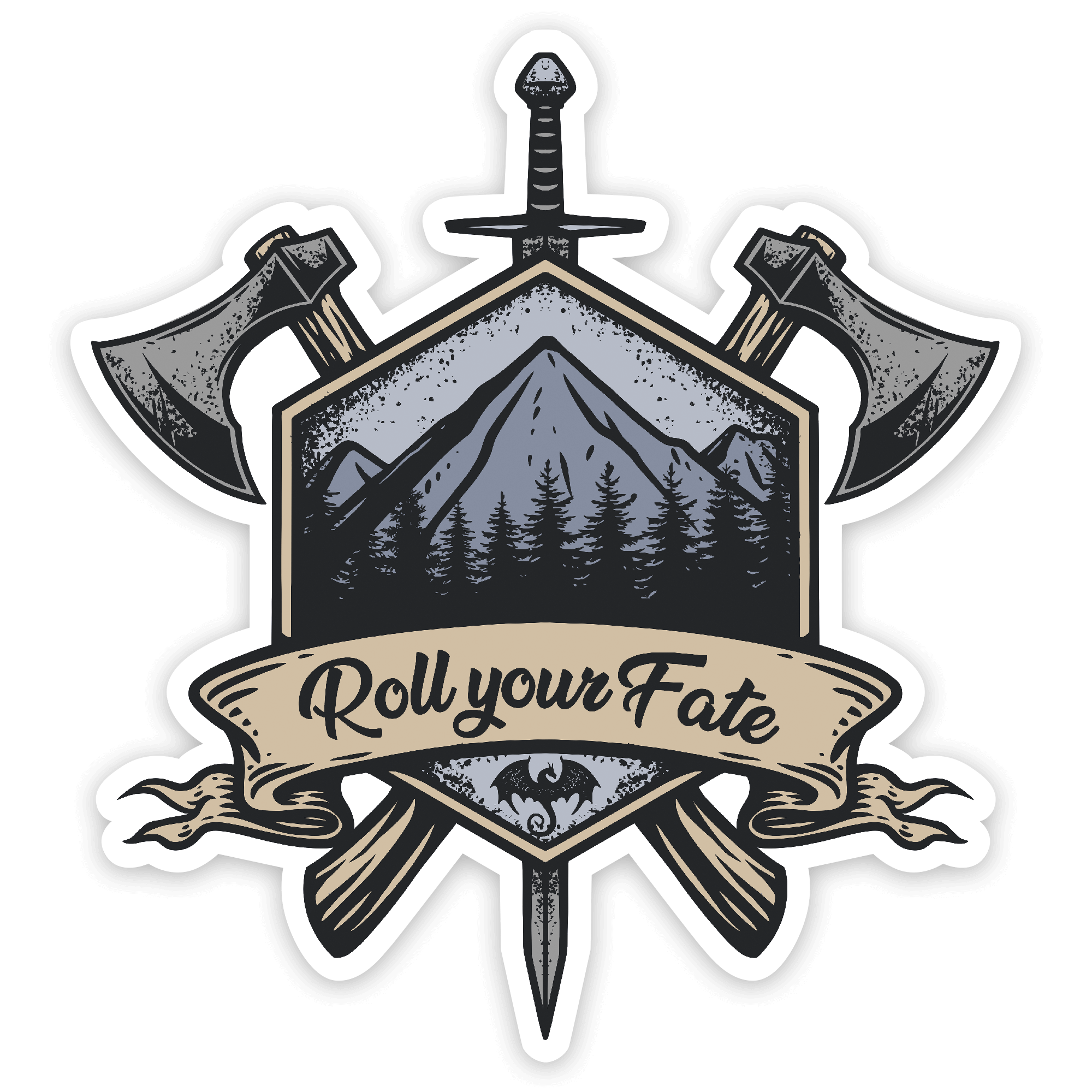 Roll Your Fate Sticker - Epic TTRPG Fun!