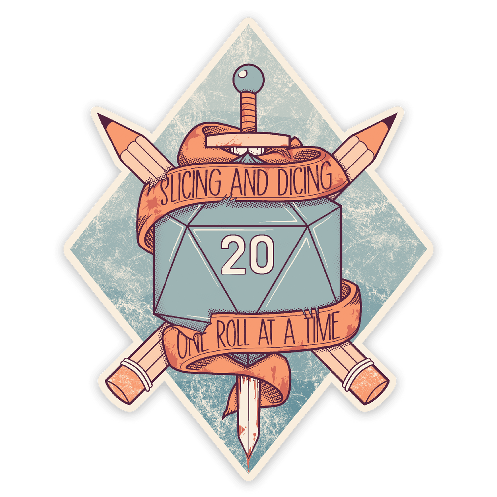 Slicing & Dicing Sticker – Epic D&D Artwork