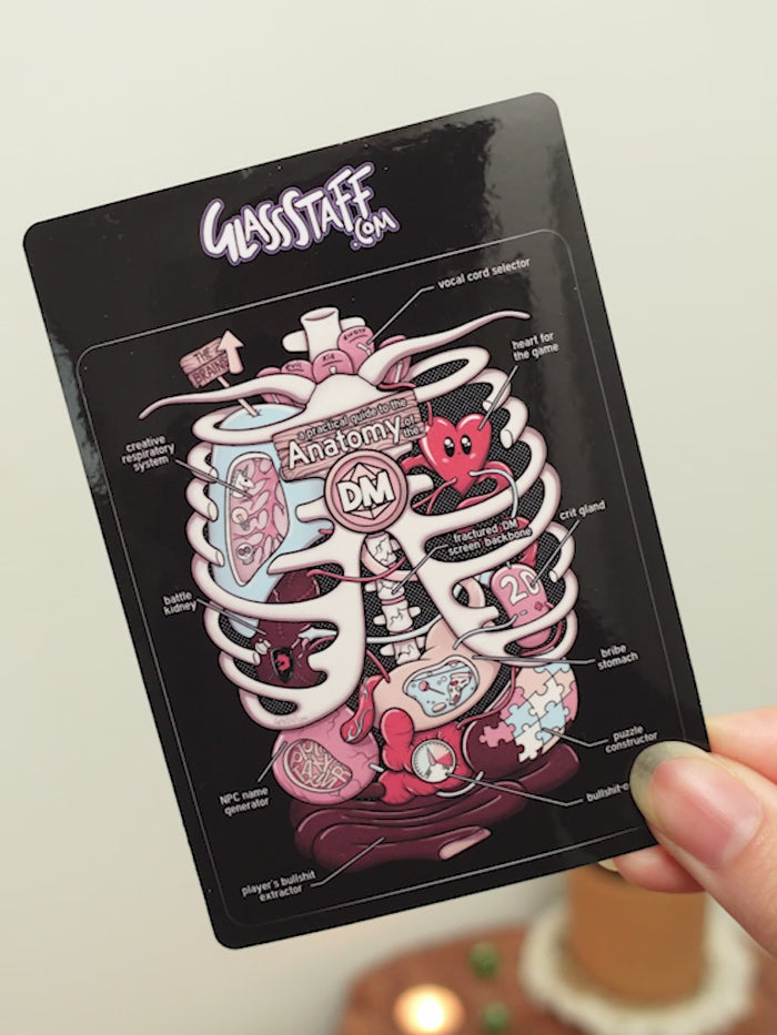 Anatomy DM Sticker - D&D Vinyl, waterproof Sticker